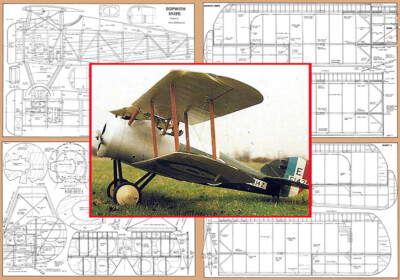 RCSA Model Airplane Plans (RC): Sopwith Snipe 1/16 Scale 62" for .40 ...