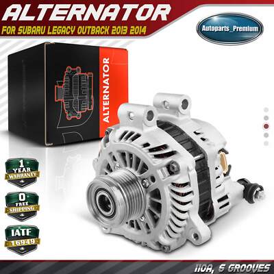 New Alternator for Subaru Legacy Outback 2013 2014 H4 2.5L 110A 12V CW ...