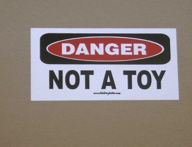 Danger Not a Toy Funny Bumper Sticker / Decal | eBay