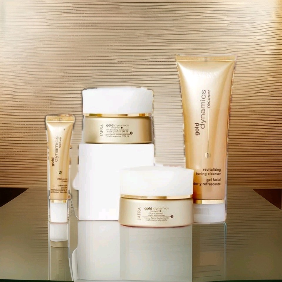 JAFRA Gold Dynamics – Skincare Bundle 4 Products - New and Sealed | eBay