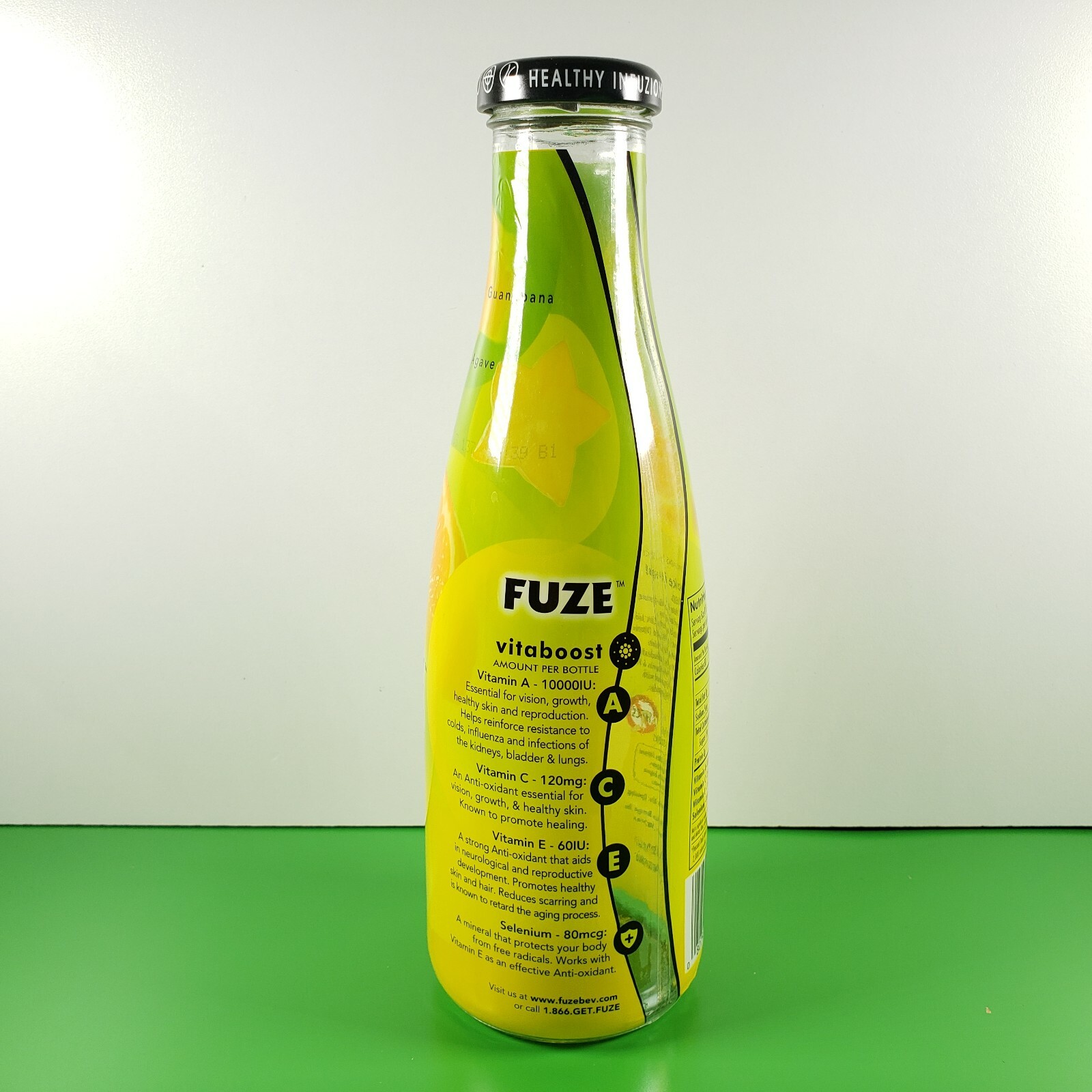 Vintage FUZE Bottle: VITABOOST | Empty Glass Bottle | Fuze Healthy ...