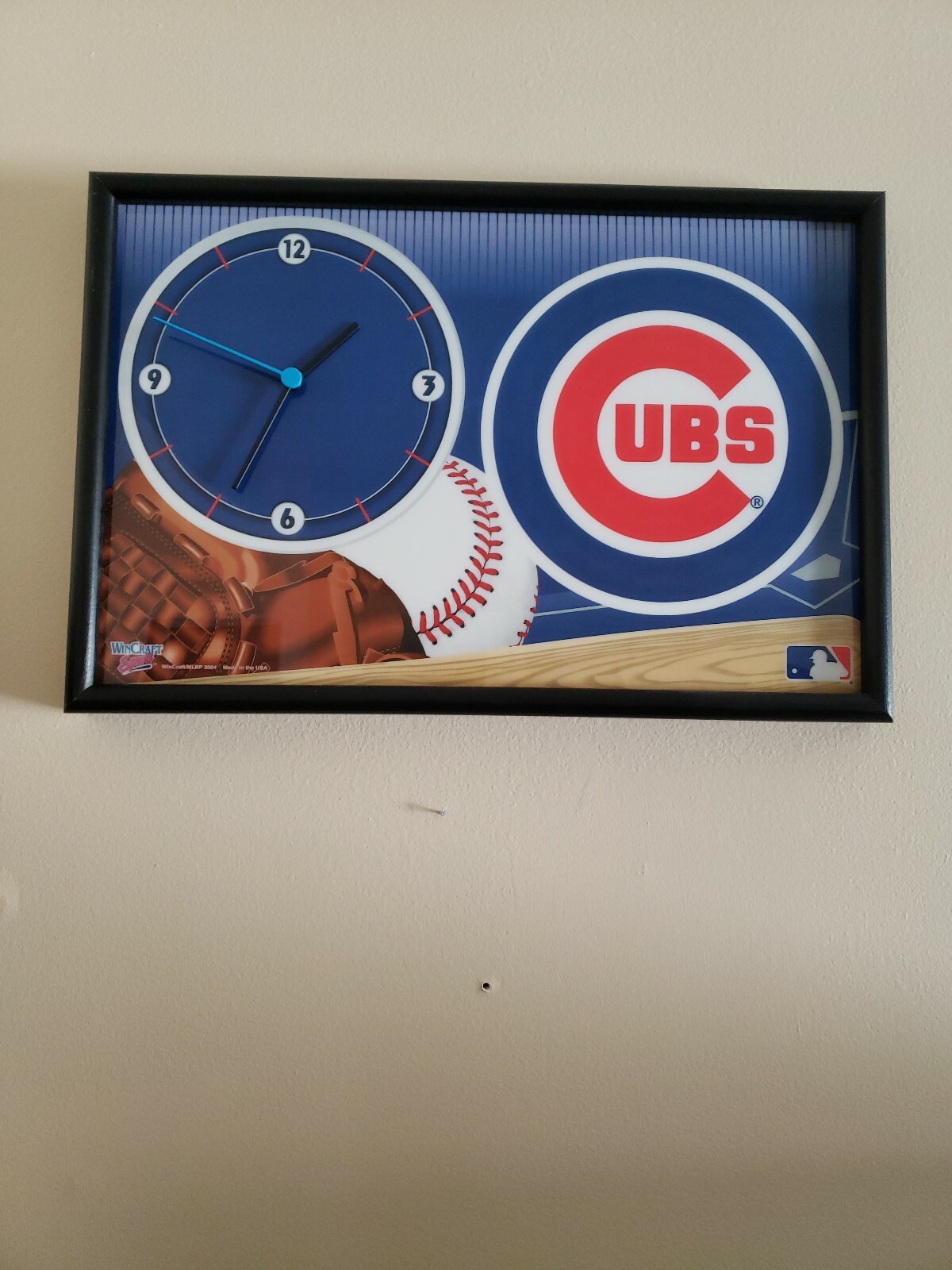 RARE Chicago Cubs Baseball Clock 18 X 12 Frame | eBay