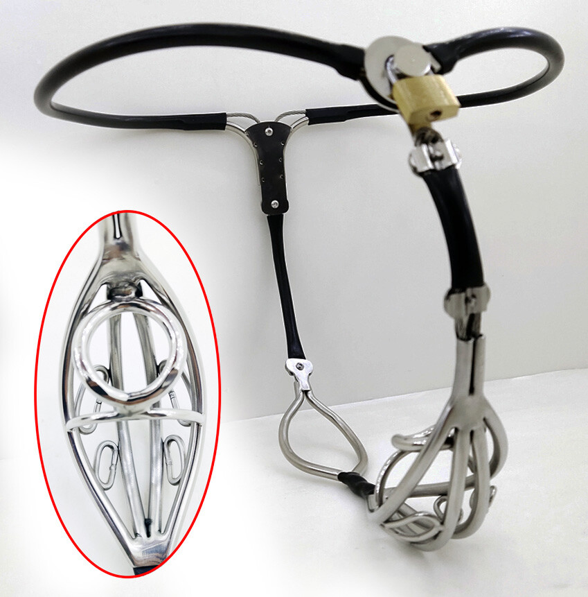 Stainless Steel Restraint Invisible Chastity Belt Hollow Cage Restraint ...