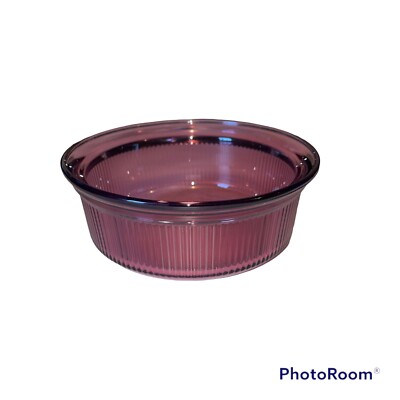 Corning Ware Cranberry Visions 1 Pint Ribbed Bowl C-16-B Mint Condition ...