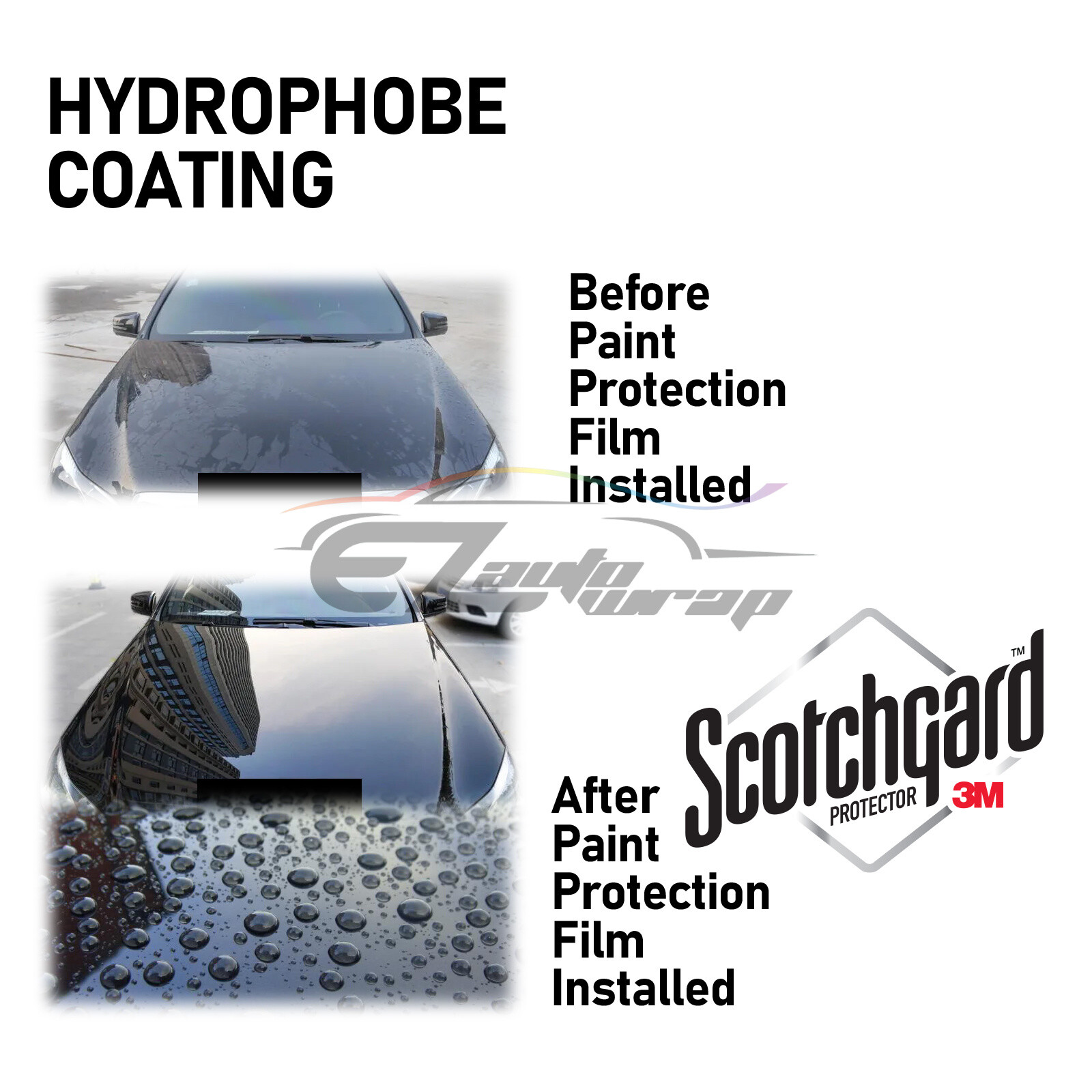 Buy 3M Scotchgard Hood Bumper Clear Paint Protection Bra Film Shield ...