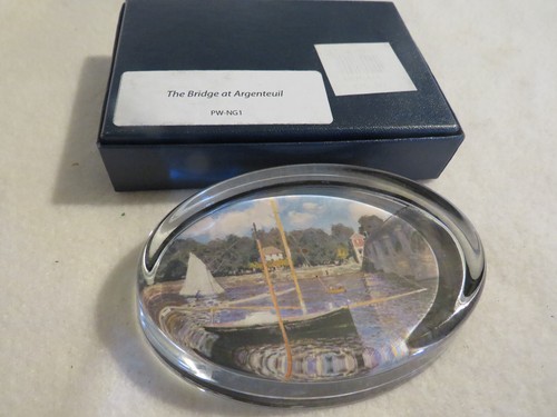 VTG. GLASS PAPERWEIGHT~"THE BRIDGE AT ARGENTEUIL"~ORIGINAL BOX | eBay