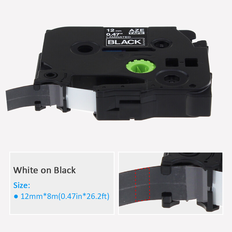 4Pcs TZ TZe335 Compatible Brother P-Touch Label Maker Tape 12mm White ...