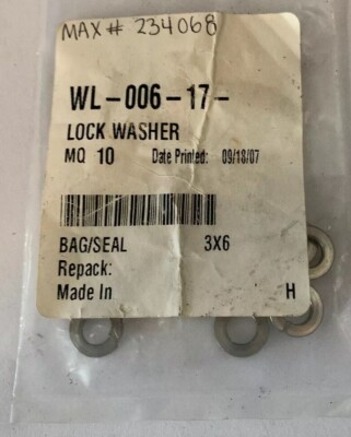 Lot of 10 MIL MS35338-43 #10 Lock Washer Zinc Plated Steel NOS | eBay