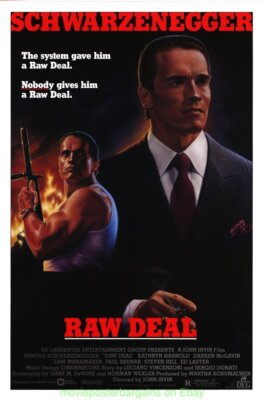 RAW DEAL MOVIE POSTER Original Unfolded 27x41 In One Sheet ARNOLD ...
