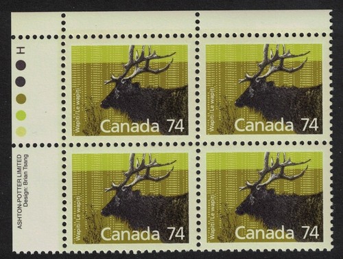 Canada Wapiti Canadian Mammals Corner Block of 4 1988 MNH SG#1274 | eBay