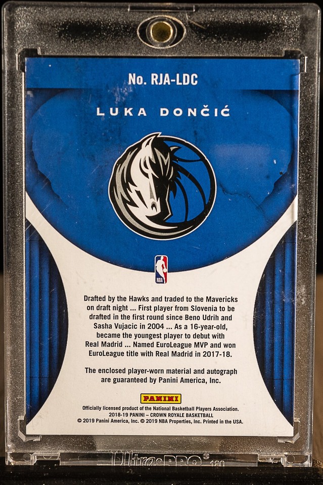 LUKA DONCIC 2018 Panini Crown Royale RPA RC Rookie Jersey Patch Auto 46 ...