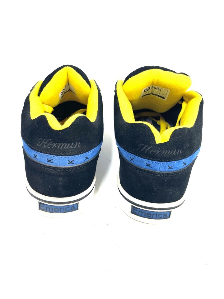 Emerica footwear B Herman 2008 skate shoes size black and blue size 9 ...