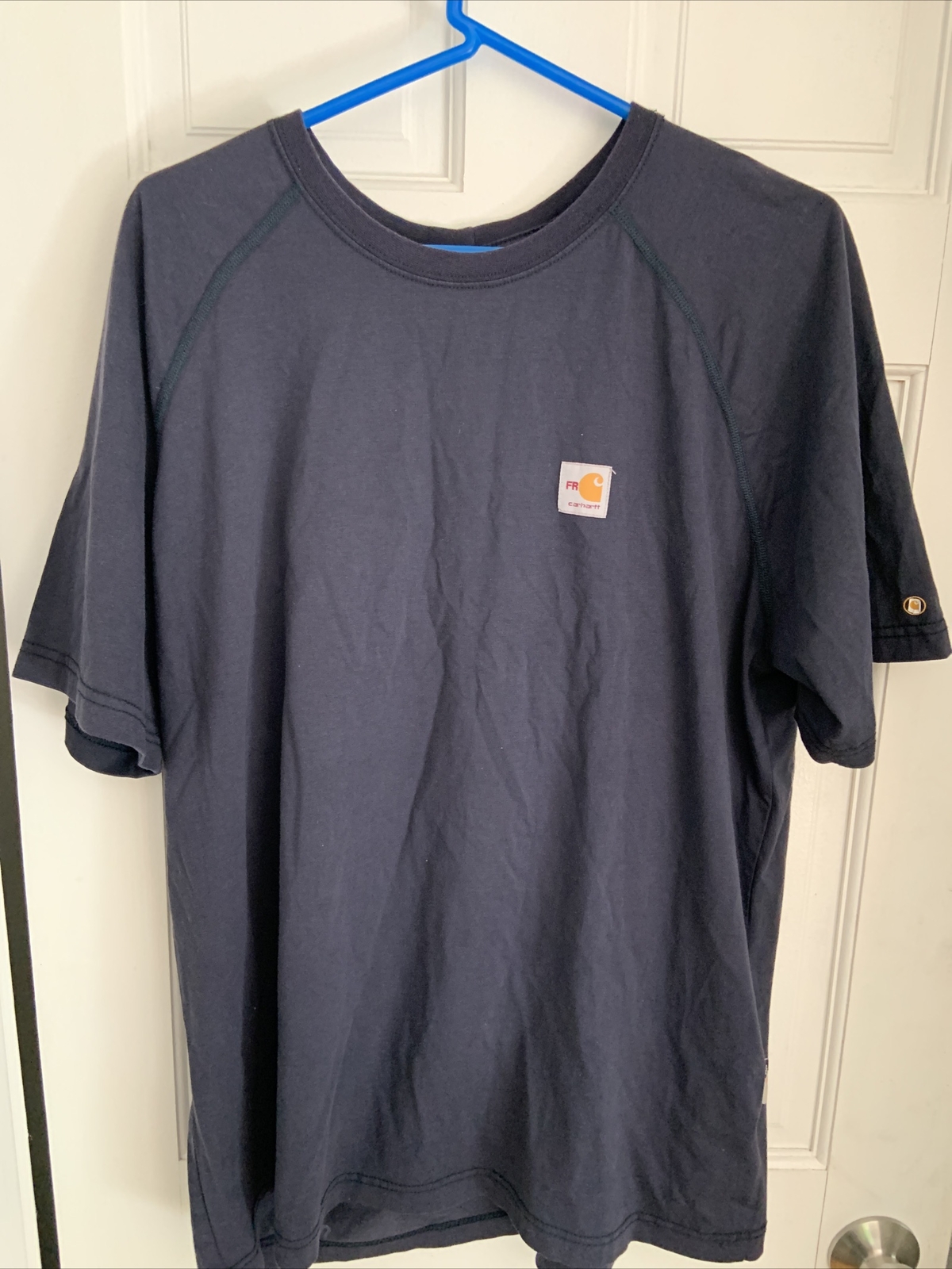 Carhartt FR Large reg FORCE FLAME RESISTANT SHORT-SLEEVE Navy Blue ...
