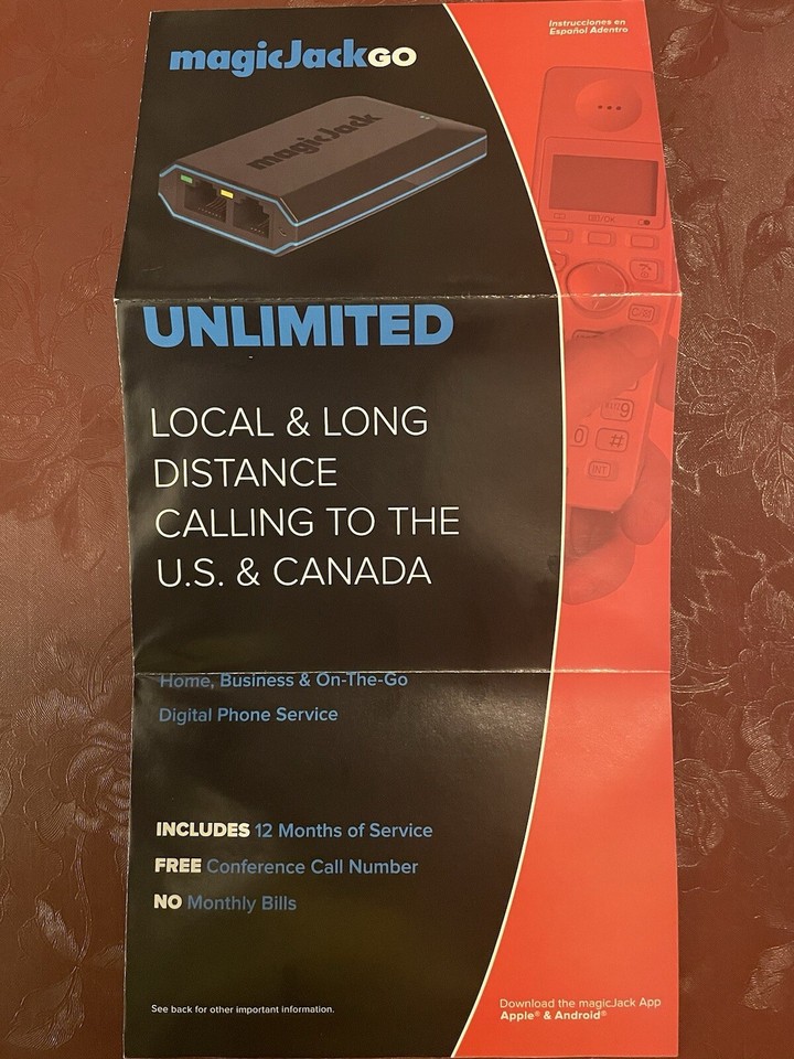 MagicJack Go Smart Digital Phone Fax VoIP Adapter w/ USB Extender ...