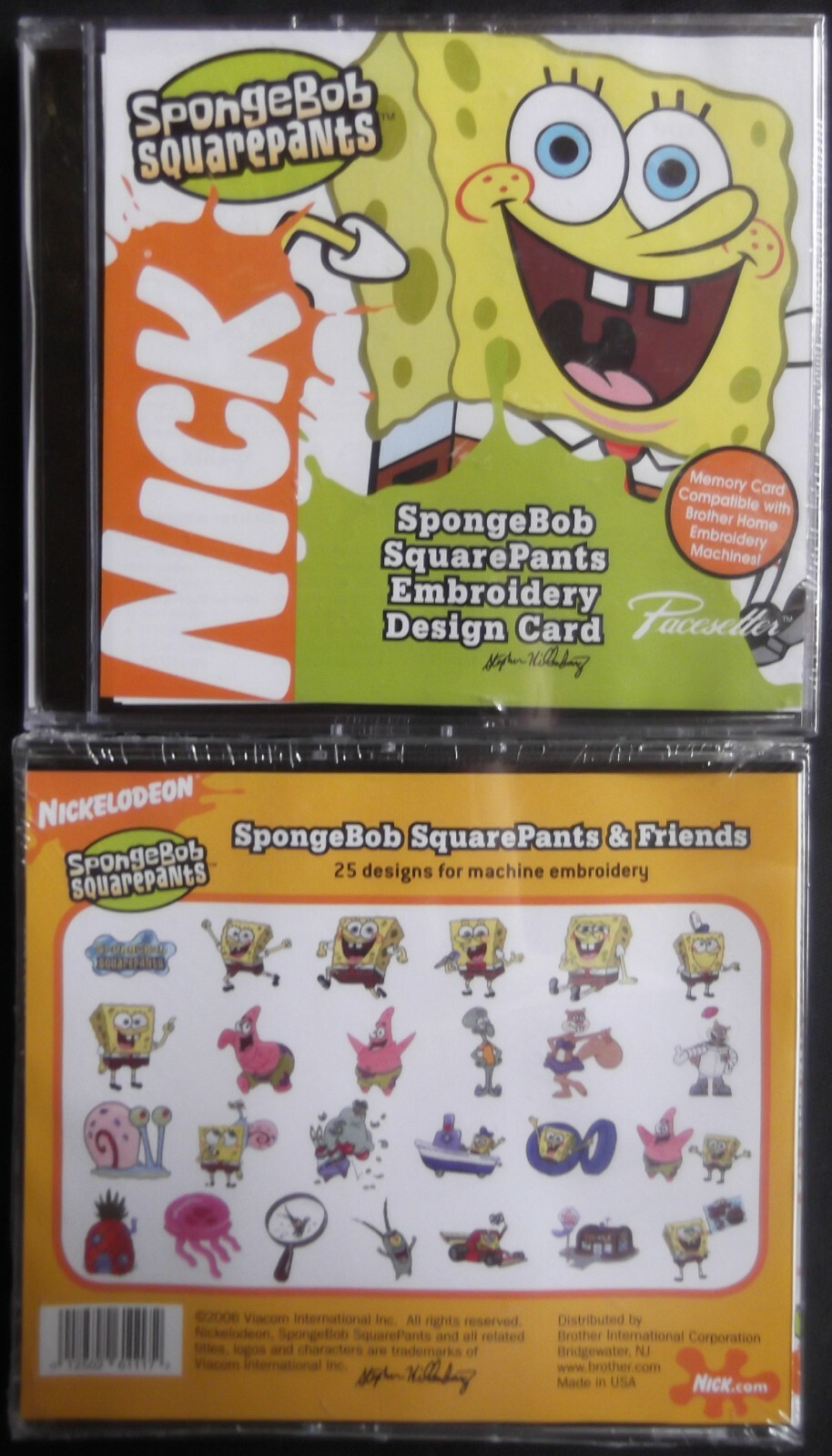 Brother Embroidery Nickelodeon Design Memory Card - Spongebob ...