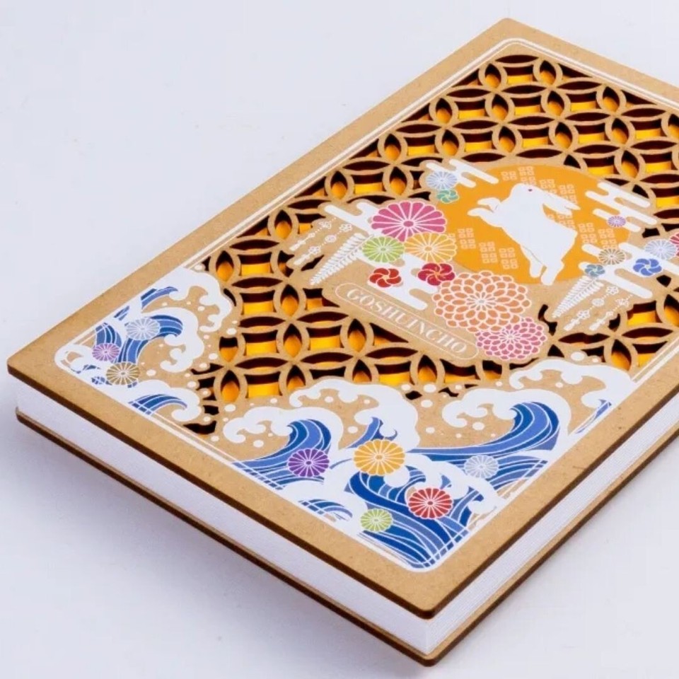 Goshuin Book : Wooden Moon Rabbit Japanese pilgrimage stamp Note Travel ...