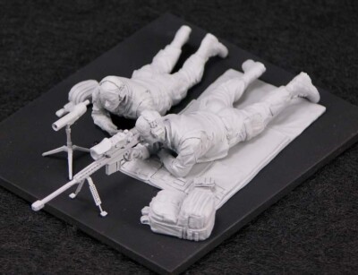 1/35 Scale Resin Figure Model Kits US Sniper Team Unassembled Unpainted ...