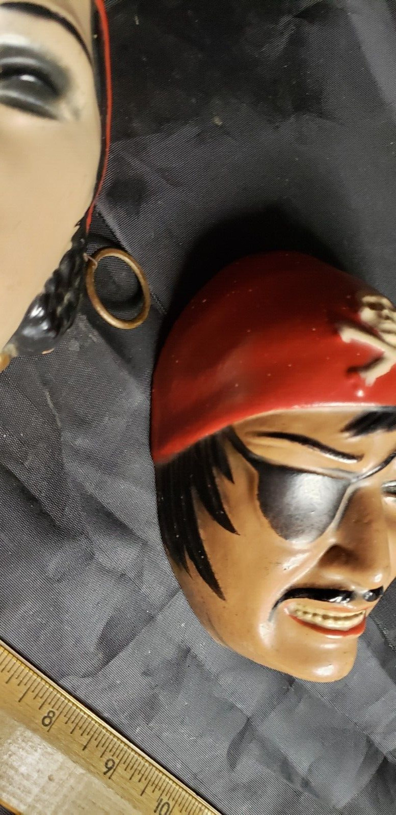 Pair Vintage Gypsy Pirate Masks Man Woman Boho M & … - Gem