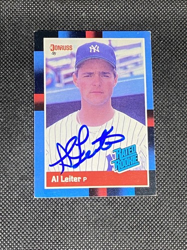 Al Leiter New York Yankees 1988 Donruss Rated Rookie Signed Auto Card ...
