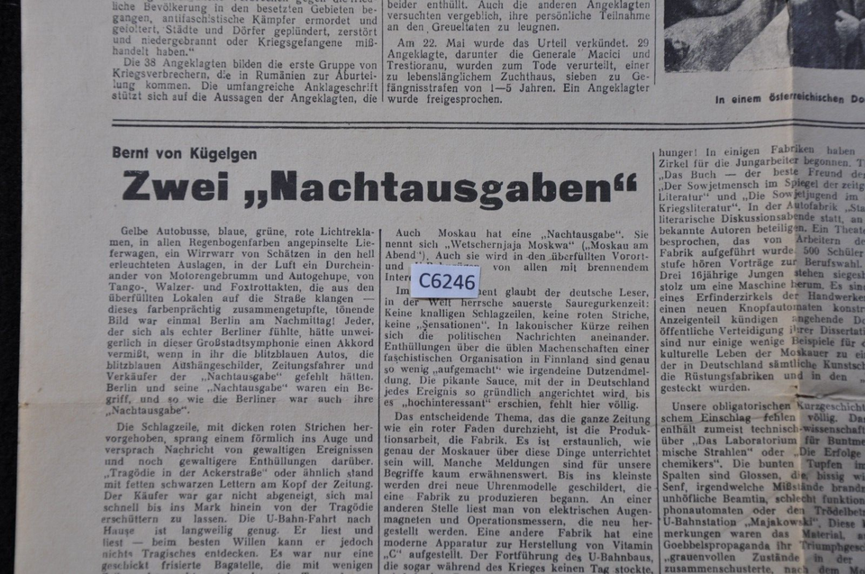 Original WWII Red Army Newspaper Freies Deutschland BERLIN 1945 - RARE ...