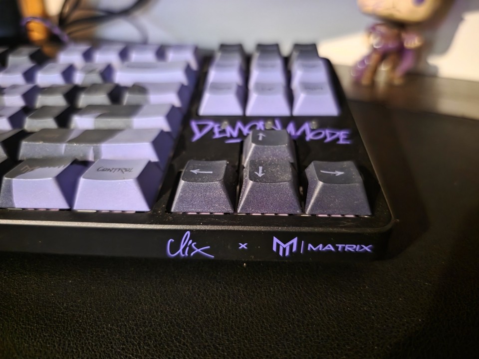 RARE! Matrix Keyboard Clix Elite 3 80% TKL Mechanical Demon Mode Coil ...