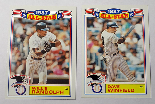 1988 Topps 1987 All-Star Game #3 WILLIE RANDOLPH & #8 DAVE WINFIELD ...