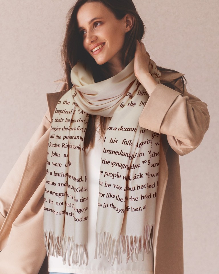 Women's Cashmere Feeling Religious Scarf - Mark Bible VerseChristian ...