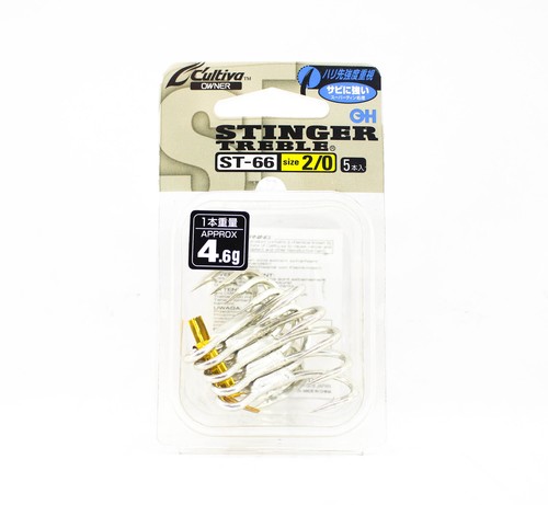 Treble Hooks Size 4 Owner Stinger ST-66TN 4X Heavy Duty Treble Hooks ...
