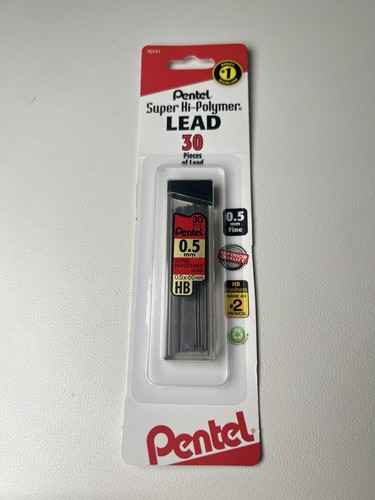 NEW Pentel 30-pc Super Hi-Polymer .5mm Mechanical Pencil Lead Refills ...
