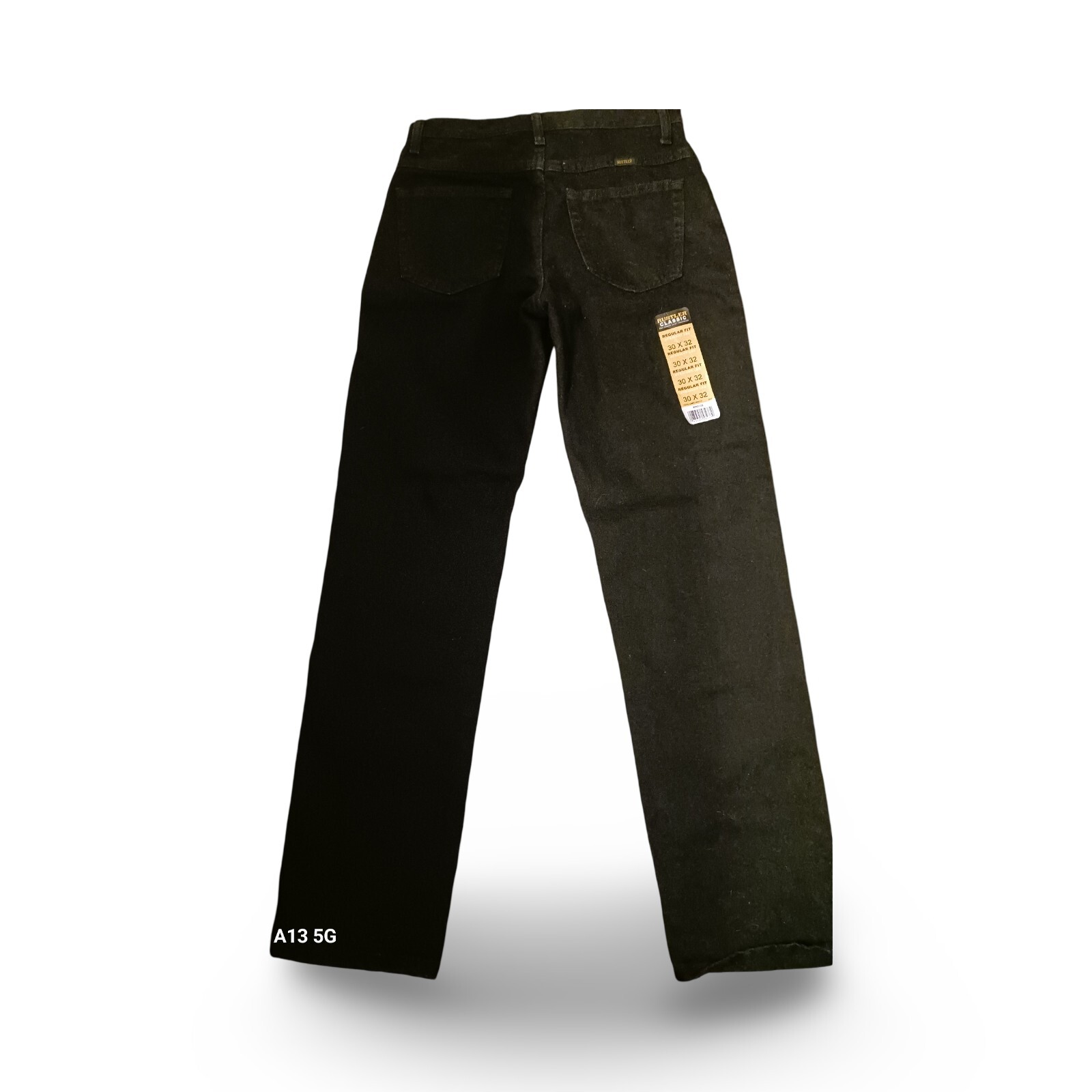 Rustler Jeans Black Mens Regular Fit Straight Leg 32 X 30 Heavyweight ...
