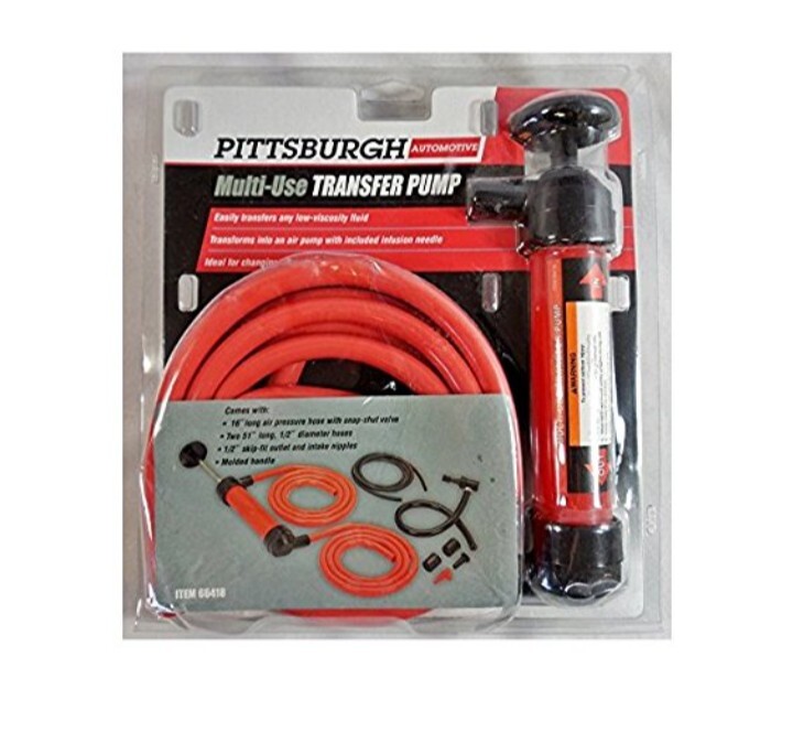 Multi Use Transfer Pump Air Gas Water Oil Hand Tools Inflate Bike Auto ...