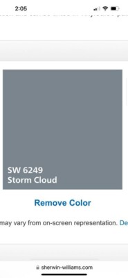 NEW - “Storm Cloud” Grey (blue) Sherwin Williams’s Top of The Line ...