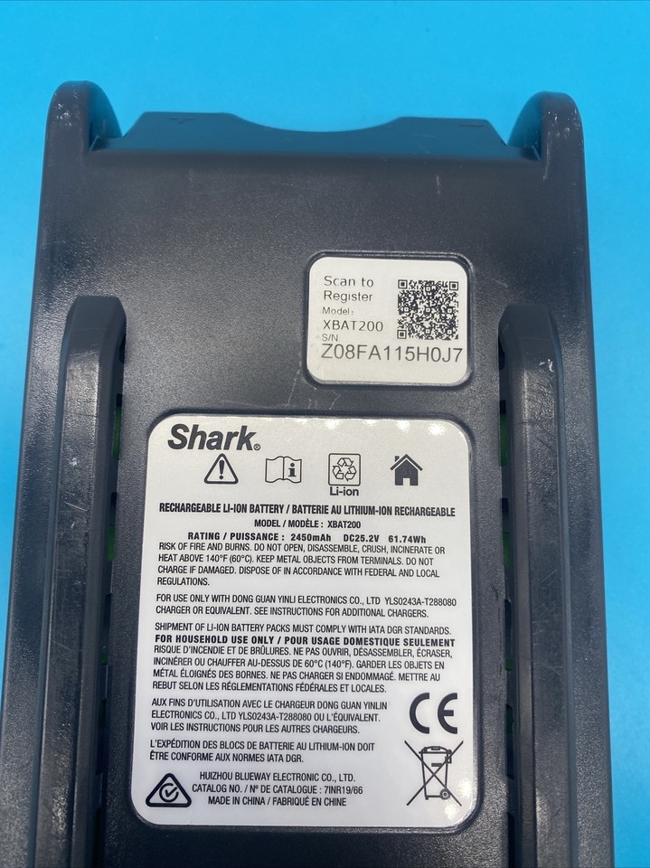 Shark Cordless Vacuum Battery Lithium ION Power Pack Rechargeable ...