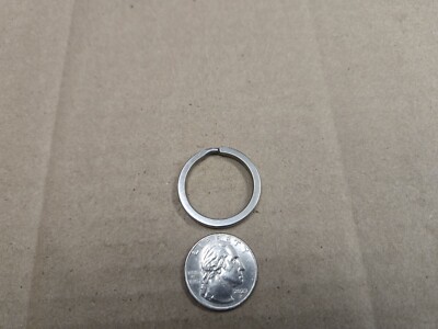 Chrome Metal Circle 1.125" Vintage Keychain Key Chain Ring Loop Holder ...