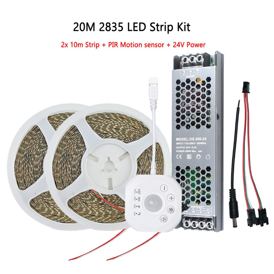 20M PIR Bewegungsmelder Lauflicht 24V 2835 Running Water Flowing LED ...