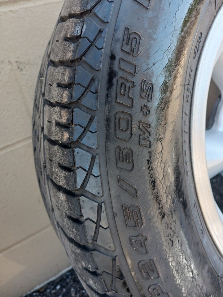 AMERICAN RACING TORQUE THRUST "D" WHEELS SET OF 5 + CAPS + TIRES ...