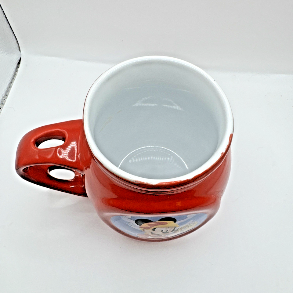 Disney Mickey and the Roadster Racers 14 Oz Ceramic Mug Red 3" Top x 4. ...