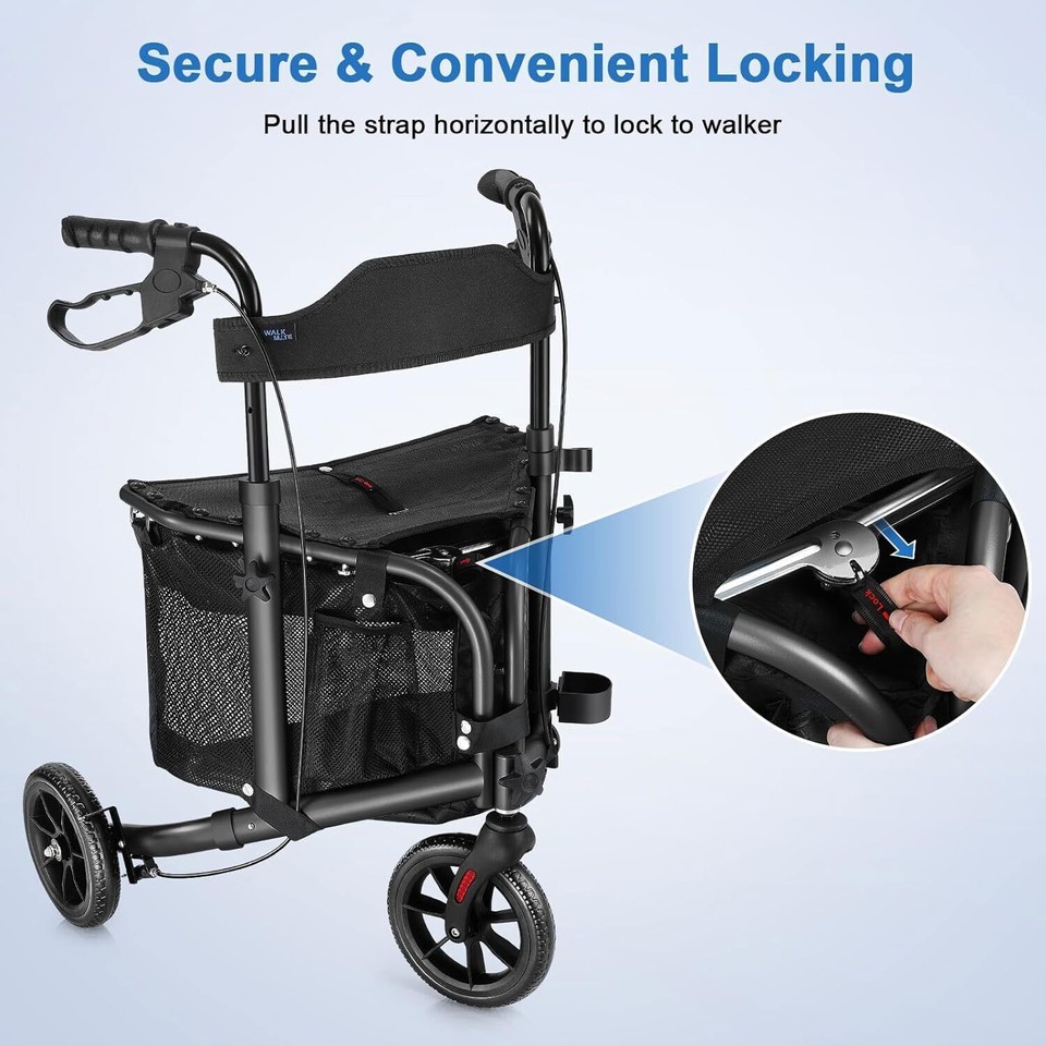 WALK MATE 3-Wheel Rolling WALK MATE 3-Wheel Rolling Adjustable Folding ...