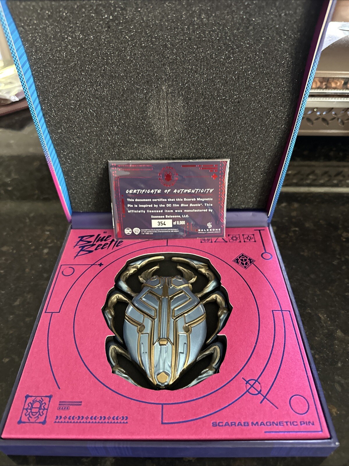 Blue Beetle 3D Scarab Magnetic Pin GameStop Exclusive Limited 354 of ...