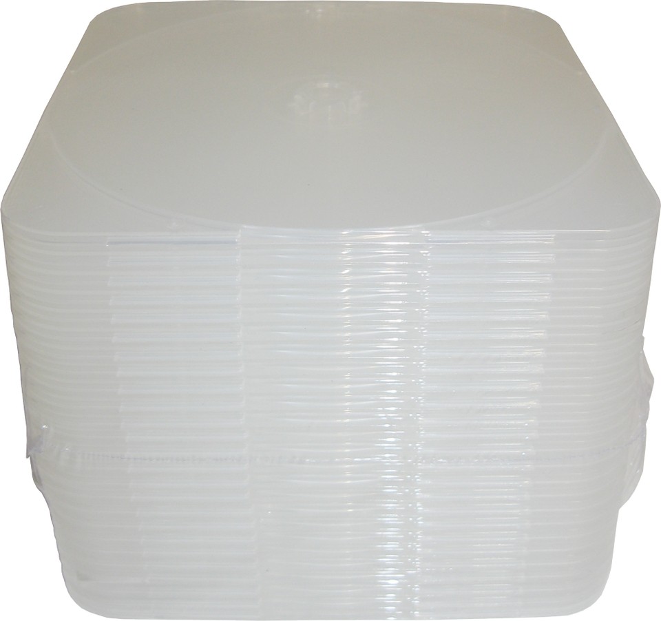 (25) CDBP04CL CD Jewel Boxes 4mm Single 5" x 5" Clear Clamshell Cases ...