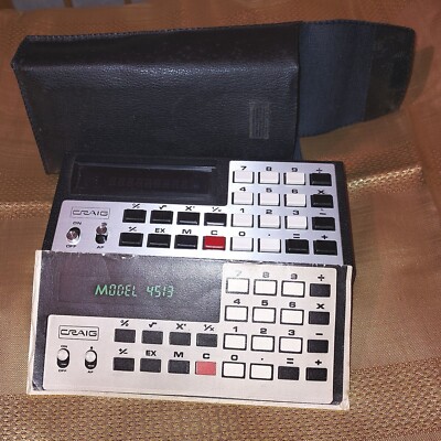 1970's Vintage Calculator Model 4513 Case Instructions Works | eBay