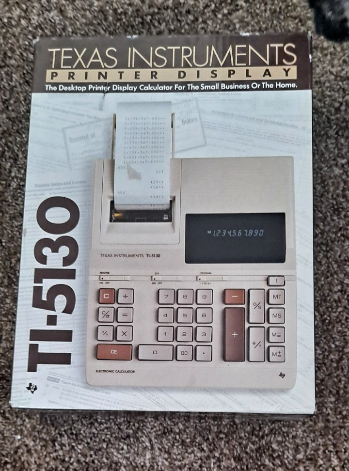 Texas Instruments Printing Calculator Ti-5130 Adding Machine Printer ...