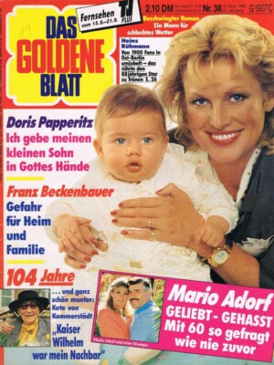 DAS GOLDENE BLATT #38 1990 Vintage GERMAN MAGAZINE cover DORIS ...
