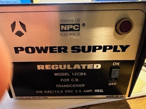THOMPSON-CSF NPC ELECTRONICS SOLID STATE POWER SUPPLY MODEL 12c 12VDC 4 ...