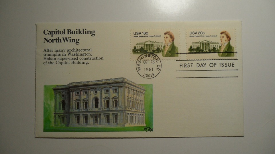 STAMPMART : USA IRELAND 1981 JOINT ISSUE CAPITOL BUILDING NORTH WING 2 ...