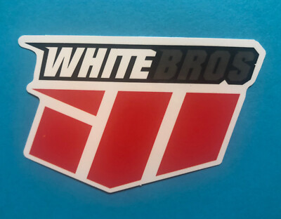 White Bros Sticker. Free Ship *Glossy* Approx: 3”X2” Self Adhesive. | eBay