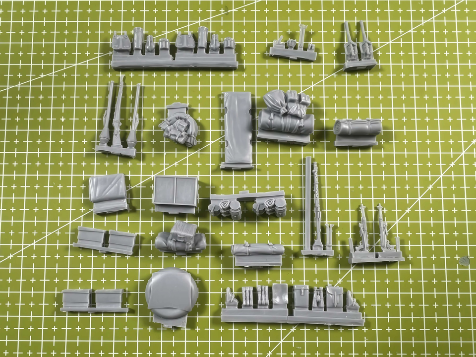 1/35 Scale WWII German Gear & Weapons Resin Accessories Set for Diorama ...