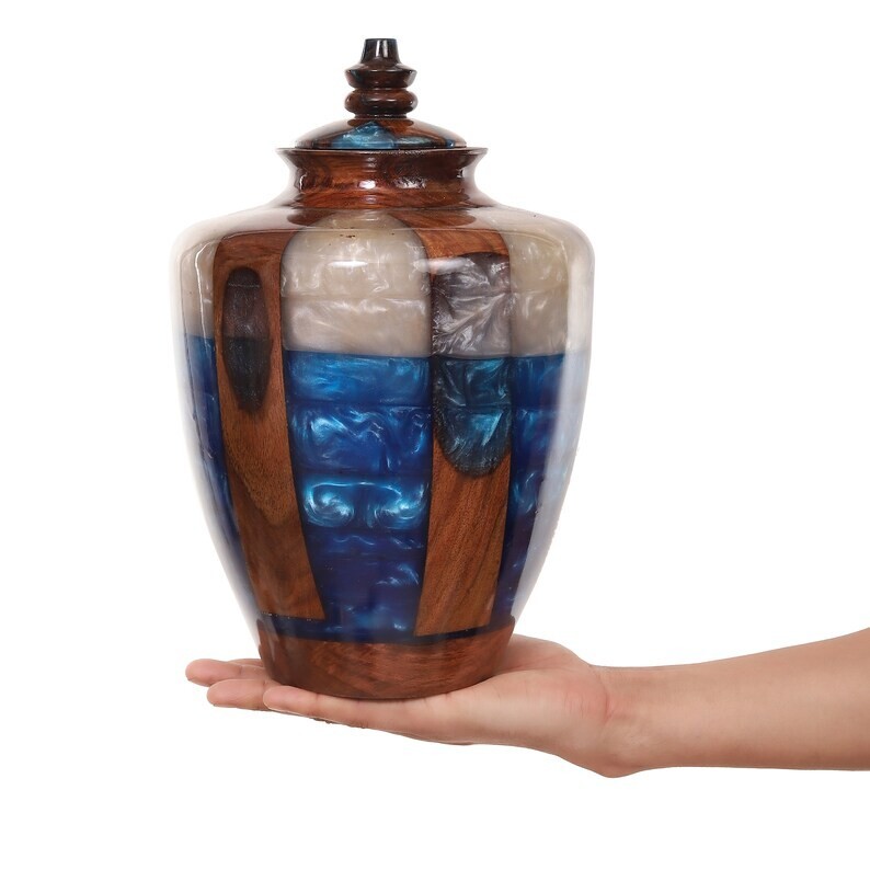 Handcrafted Large Funeral Keep Sake Resin Cremation Urns For Adults ...
