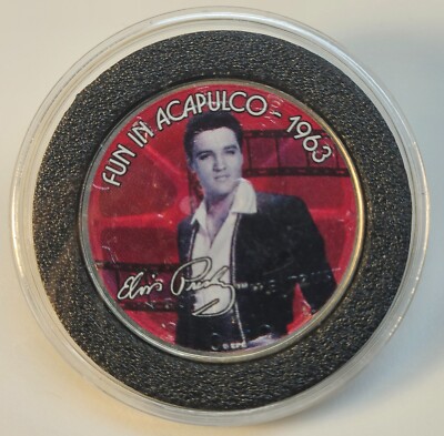 Elvis Presley Movies Colorized Half Dollar Coin in Capsule- Fun in ...