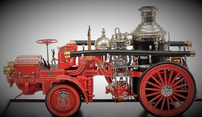 Fire Engine Truck Vintage Classic Antique Red Metal Pumper Car Pickup ...